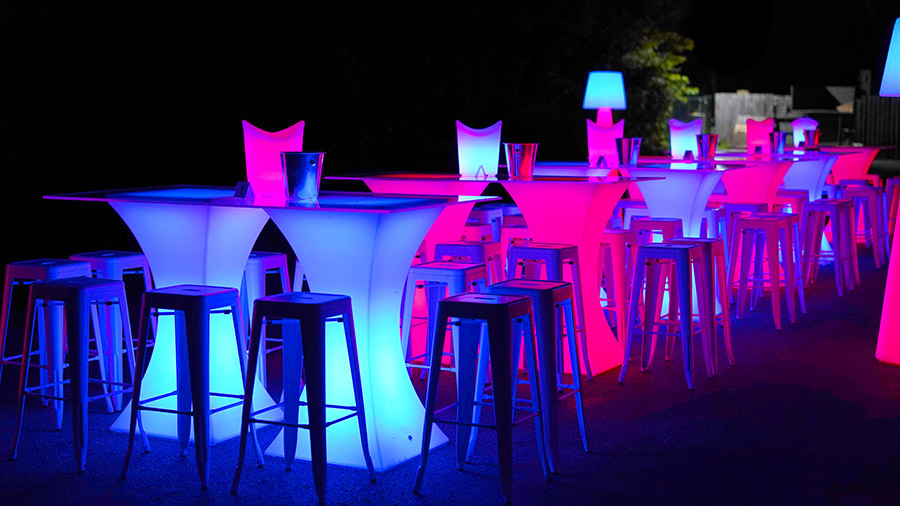 Light Up Furniture Rental – LIGHT UP – LED – GLOW Furniture Rental Florida.